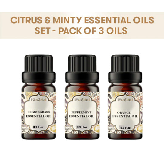 Citrus & Minty Essential Oils - Pack of 3 | 100% Pure Natural Oil ...
