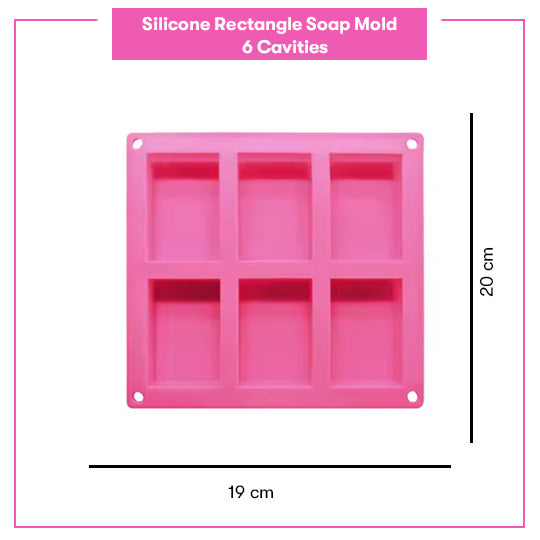 Buy Rectangle Shape Silicone Mold ( 6 Cavities ) Online | Soap Mold ...