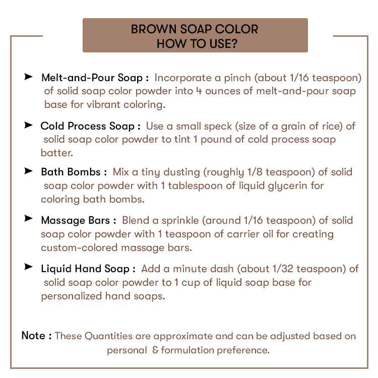 Buy Brown Soap Making Colour Online | Brown Soap Color Powder Bulk ...